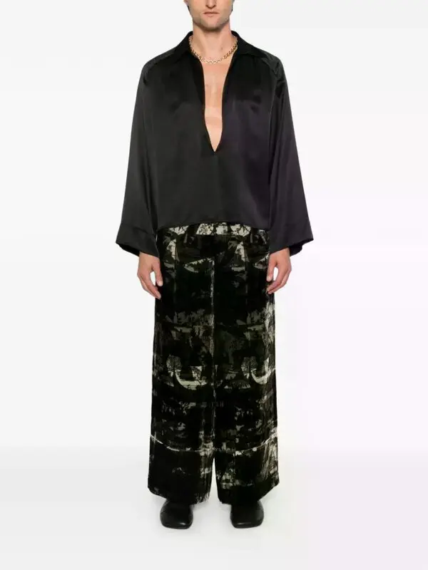 PIERRE-LOUIS MASCIA Kanada Dragon-print Trousers