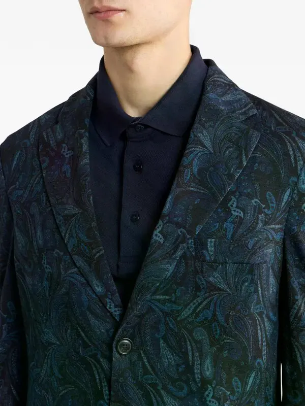 Etro Paisley-motif Single-breasted Blazer