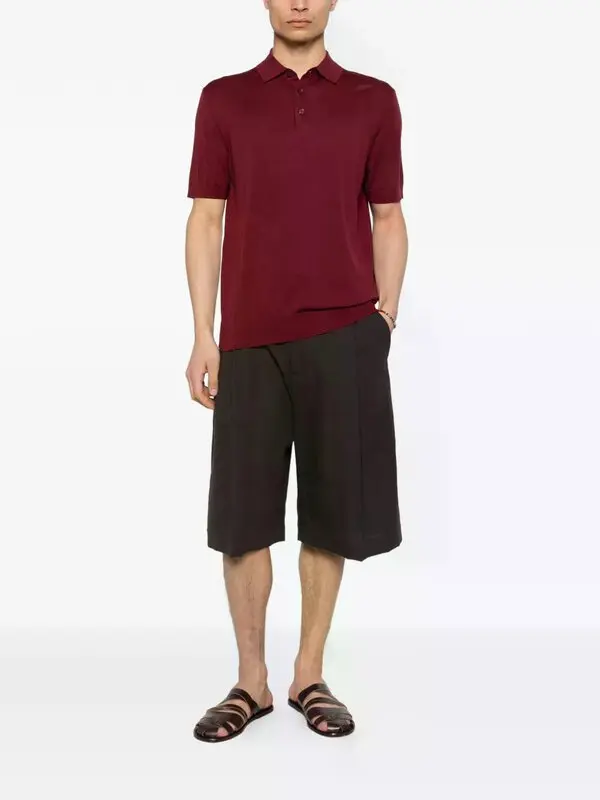 PAOLO PECORA Buttoned Panelled Polo Shirt