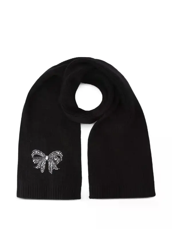 Kurt Geiger Belgravia Bow-embellished Scarf - Black
