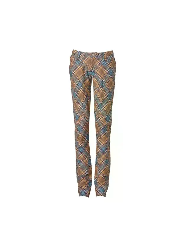 Collina Strada Rawr Plaid-pattern Trousers