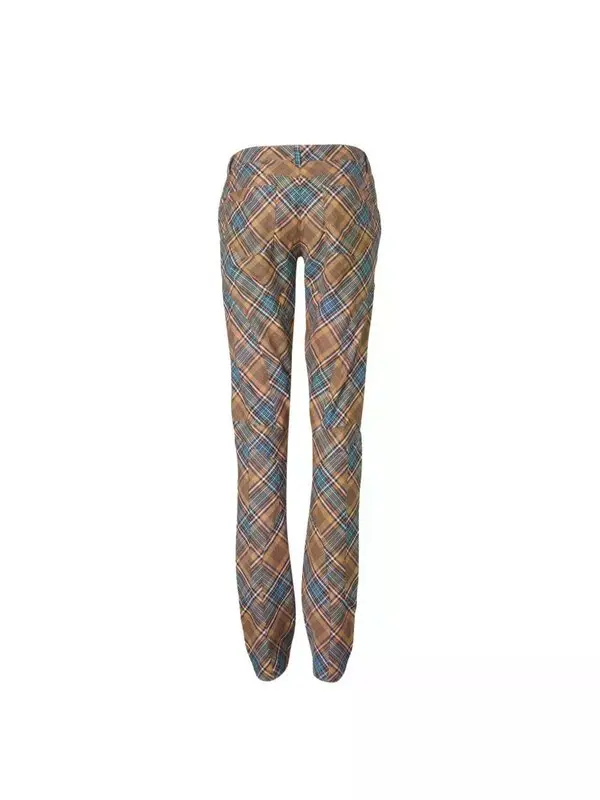 Collina Strada Rawr Plaid-pattern Trousers