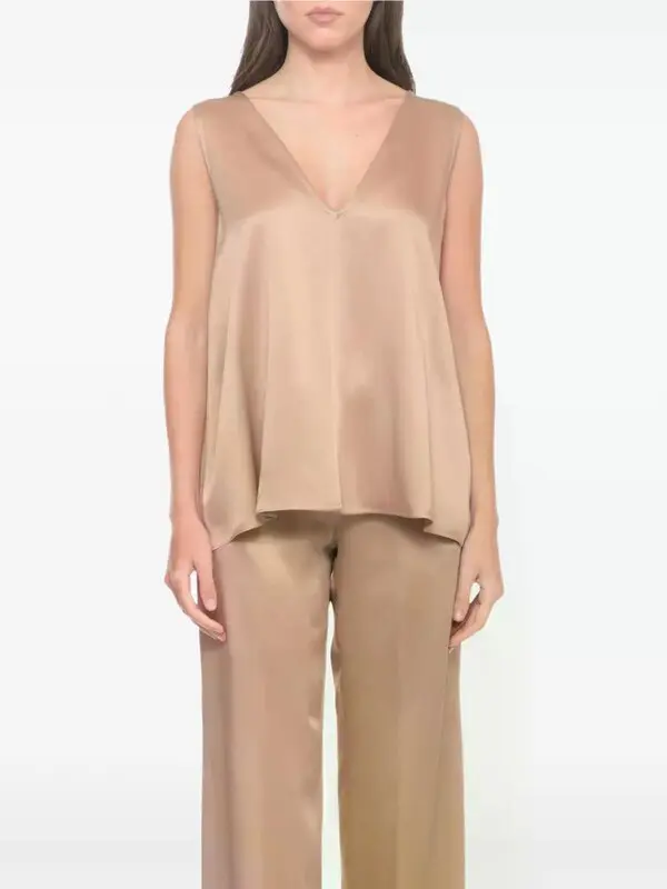 Antonelli Firenze Patent Finish V-neck Top