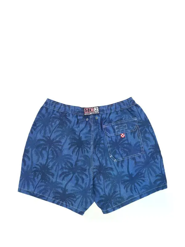 MC2 SAINT BARTH Palm-print Drawstring Swim Shorts