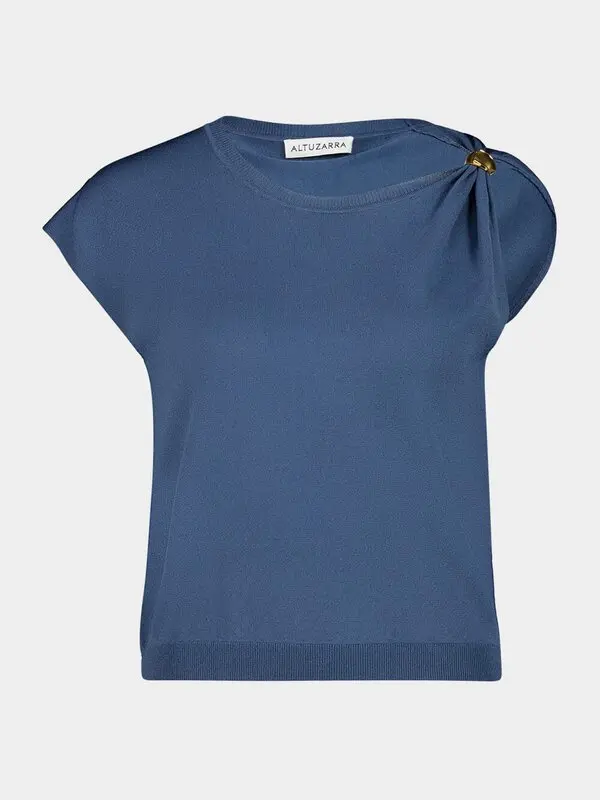 Altuzarra Rinaldi Jersey Top With Gold-tone Hardware