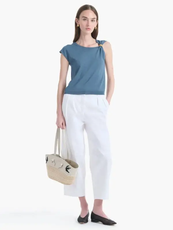 Altuzarra Rinaldi Jersey Top With Gold-tone Hardware