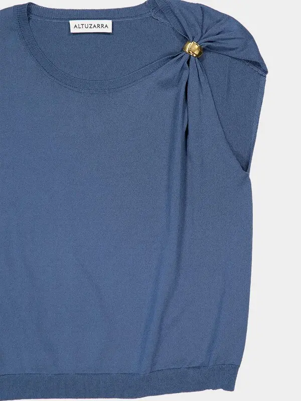 Altuzarra Rinaldi Jersey Top With Gold-tone Hardware