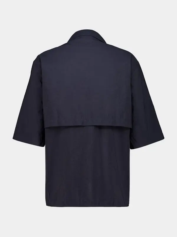 LEMAIRE Squid Ink Utility Short Sleeve Shirt