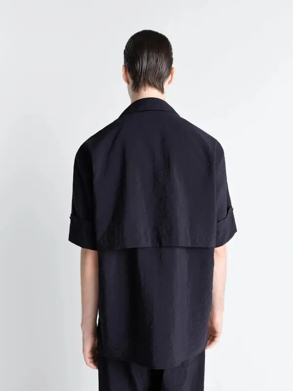 LEMAIRE Squid Ink Utility Short Sleeve Shirt