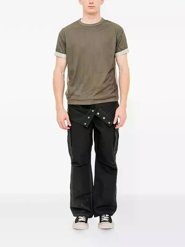 Andersson Bell Mesh-overlay Roll-up-cuffs T-shirt