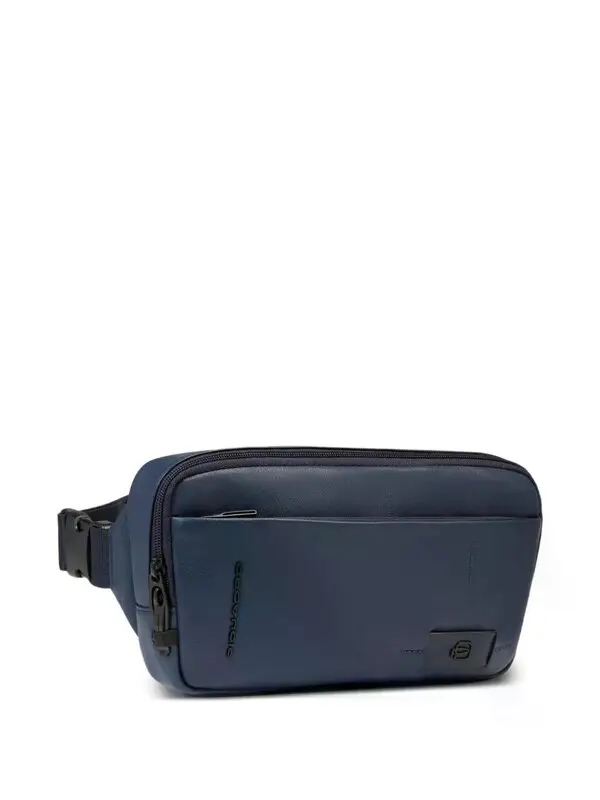PIQUADRO Leather Belt Bag - Blue