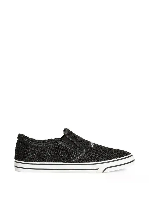 Dolce & Gabbana Dg Sailing Raffia Sneakers - Black