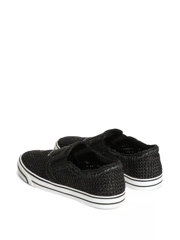 Dolce & Gabbana Dg Sailing Raffia Sneakers - Black