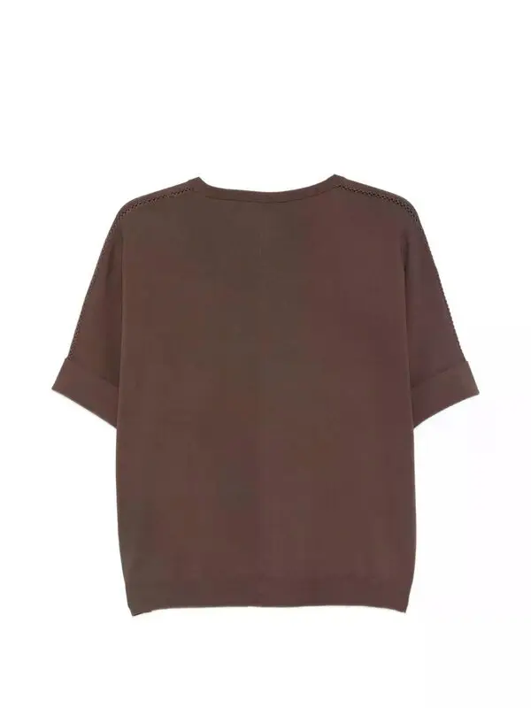 KANGRA Open-knit Detail T-shirt