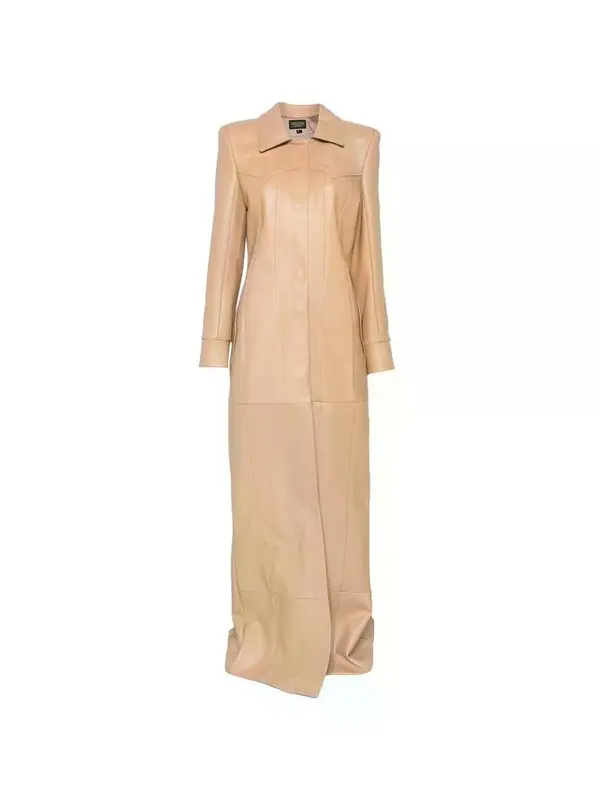 MITILIANE COUTURE Leather Coat With Contrast Stitching