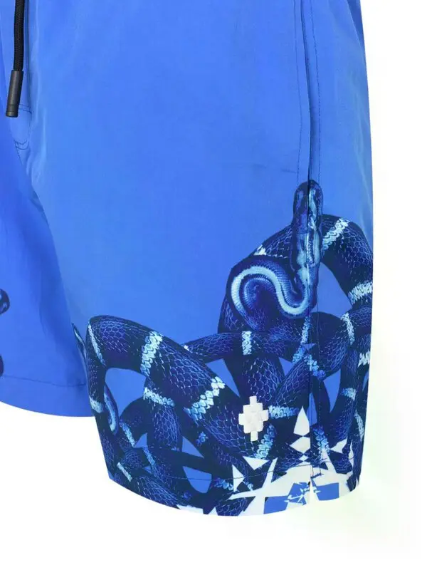 COUNTY OF MILAN Snake-print Drawstring Shorts