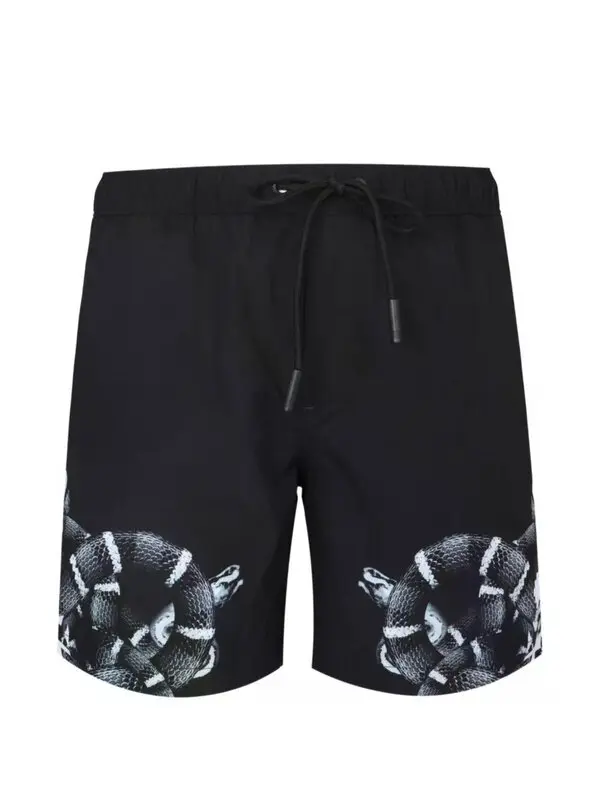 COUNTY OF MILAN Snake-print Drawstring Shorts