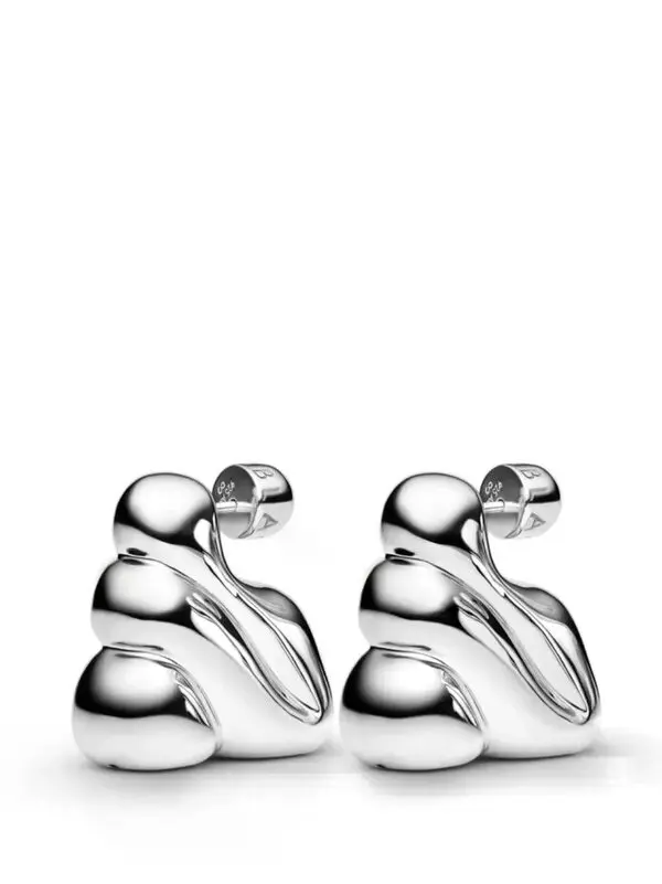 MARIA BLACK Bogota Wavy Earrings - Silver