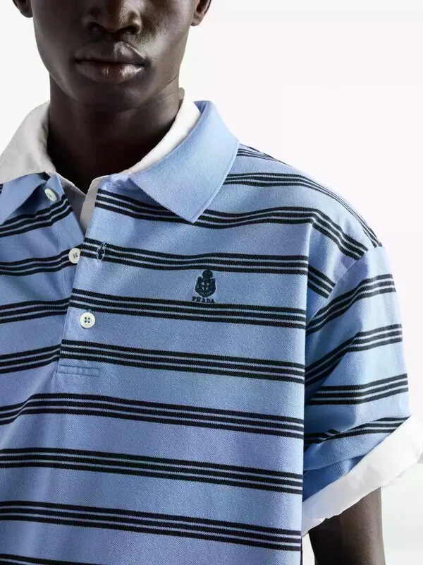 Prada Garment-dyed Cotton Polo Shirt