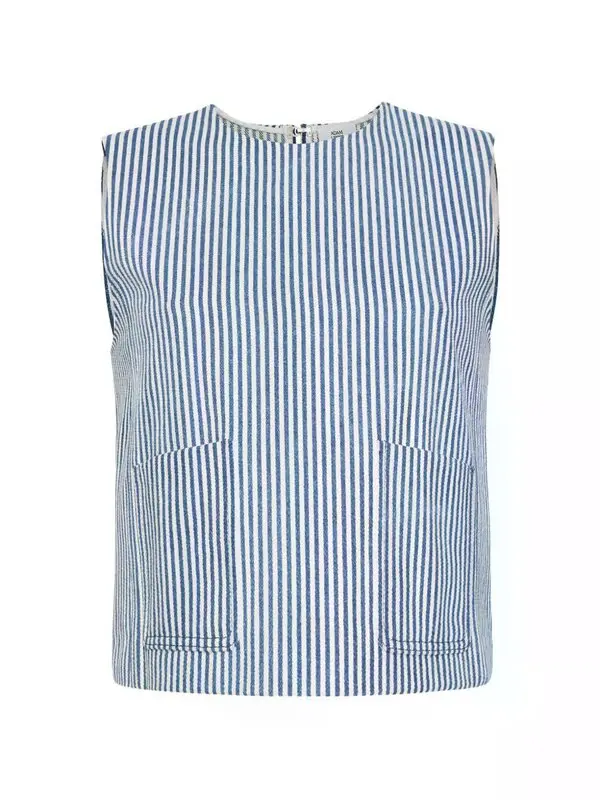 Adam Lippes Sleeveless Striped Blouse