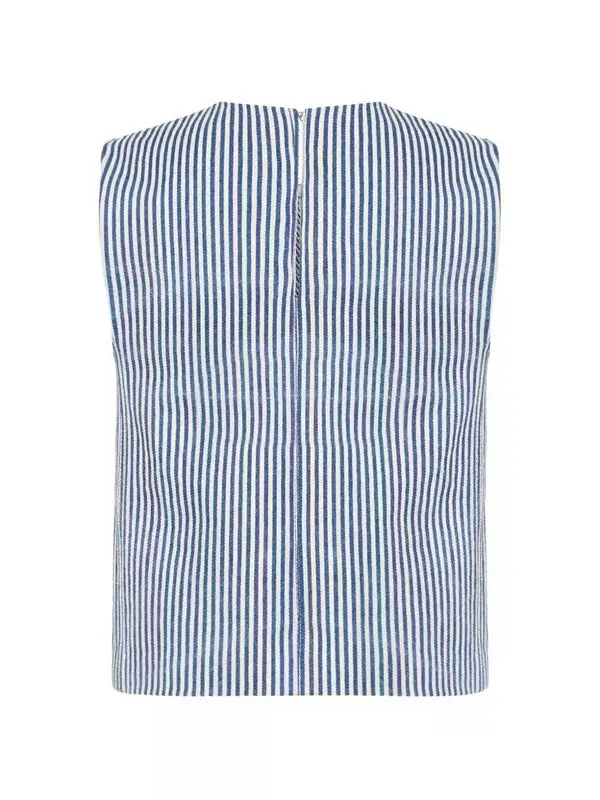 Adam Lippes Sleeveless Striped Blouse