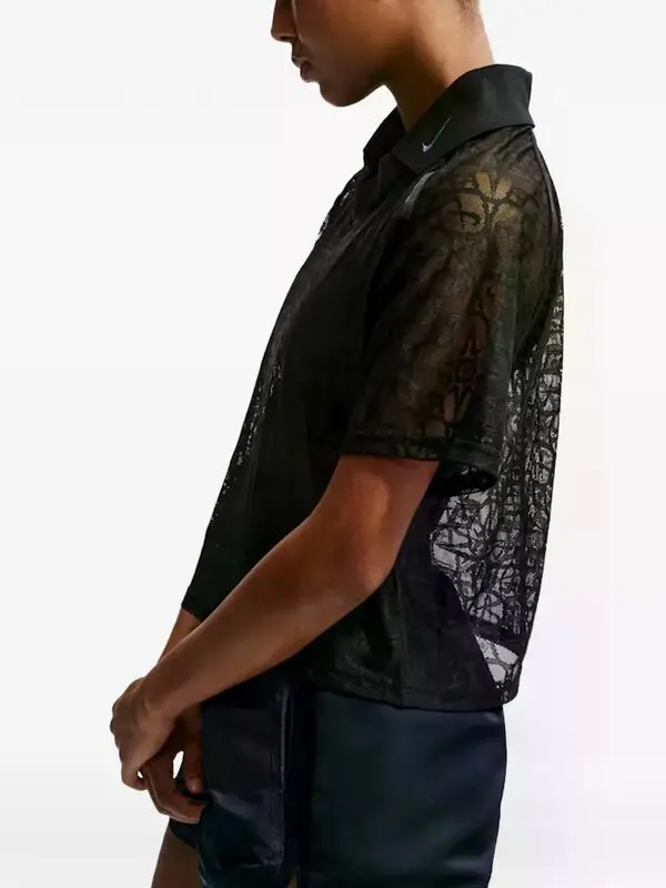 Nike Lace-patterned Logo Detail Top