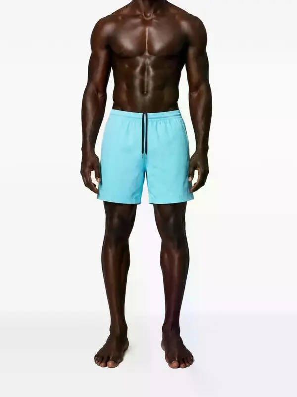 TRIBE AND TRUE Drawstring Waist Swim Shorts - Blue