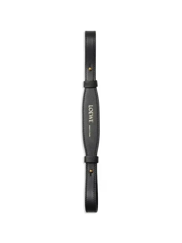 Loewe Logo-embossed Leather Strap - Black