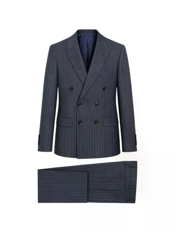 RAMON SANJURJO Pinstriped Double-breasted Suit
