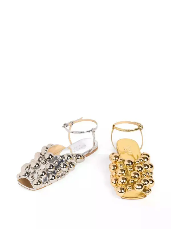A.W.A.K.E. Mode Vivian Embellished Sandals - Silver