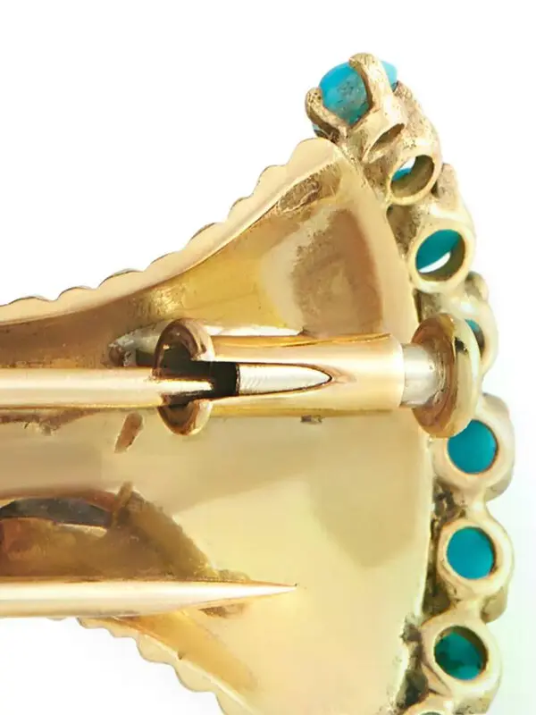 LB EXCLUSIVE Multi-stone Brooch With Sapphires, Rubies, And Turquoise In 18k Yellow