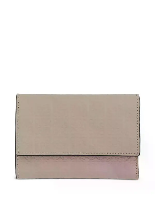 Loewe Repeat Embossed Leather Wallet - Neutrals