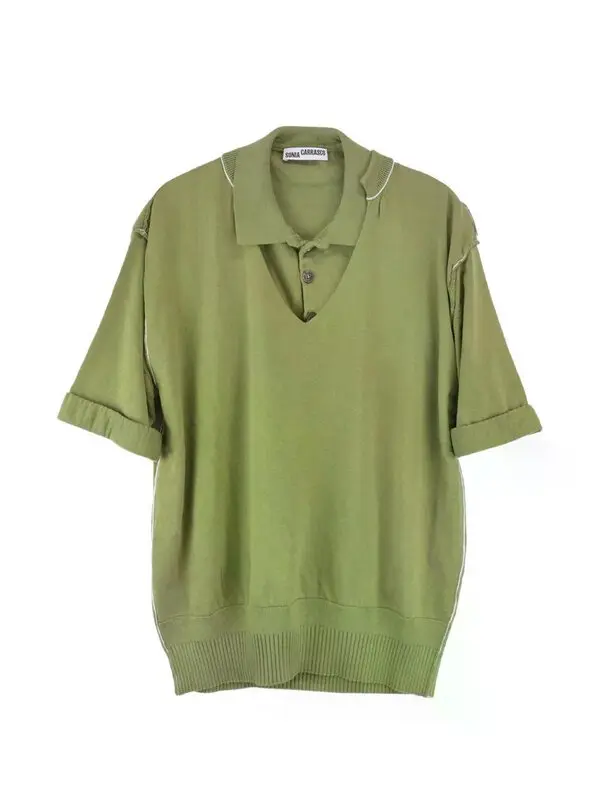 SONIA CARRASCO Layered-effect Fine-knit Sweater - Green