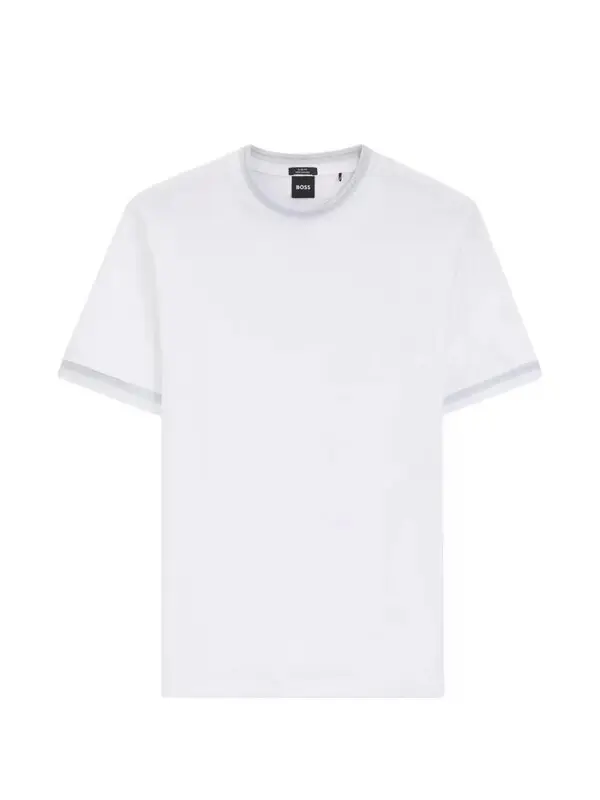 BOSS Tipped-trim Jersey T-shirt - White