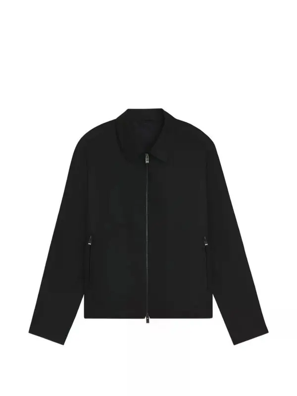 BOSS Zip-up Virgin Wool Jacket