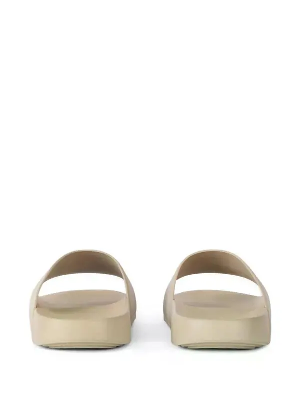 Givenchy Logo Patch Slides - Neutrals