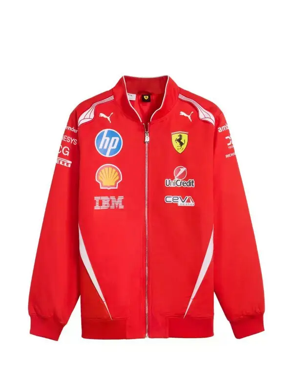 PUMA X Scuderia Hp Logo-patch Zip-up Bomber Jacket