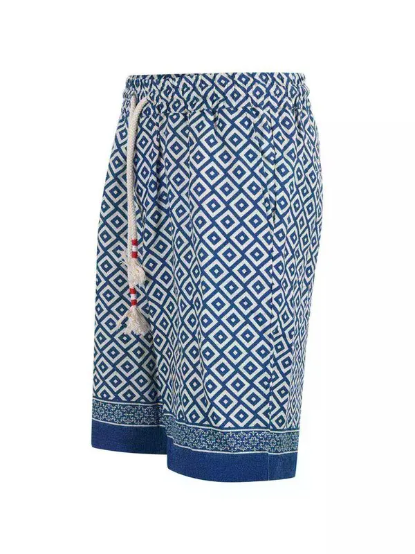 MC2 SAINT BARTH Geometric Print Drawstring Shorts