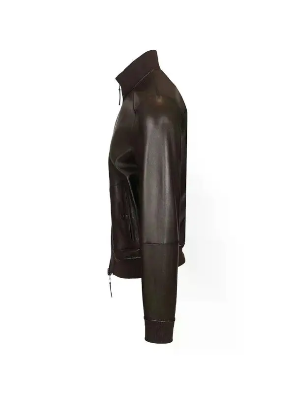 AL DUCA D’AOSTA 1902 Reversible Leather Bomber Jacket