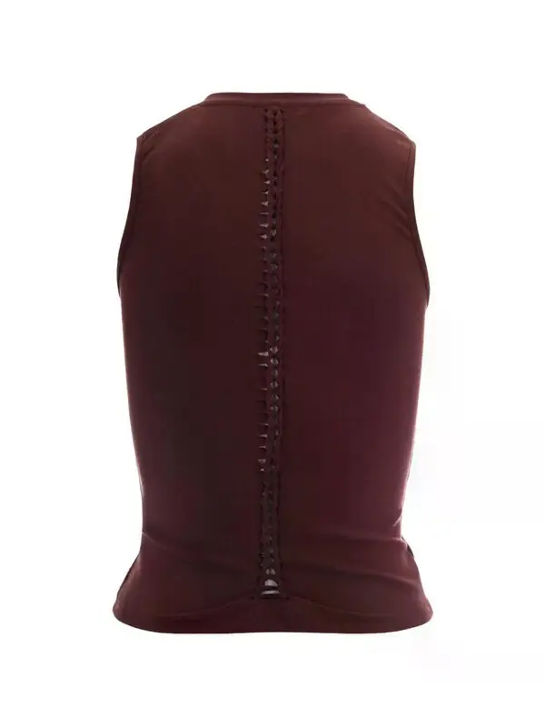 Patrizia Pepe Sleeveless Braided Detail Top