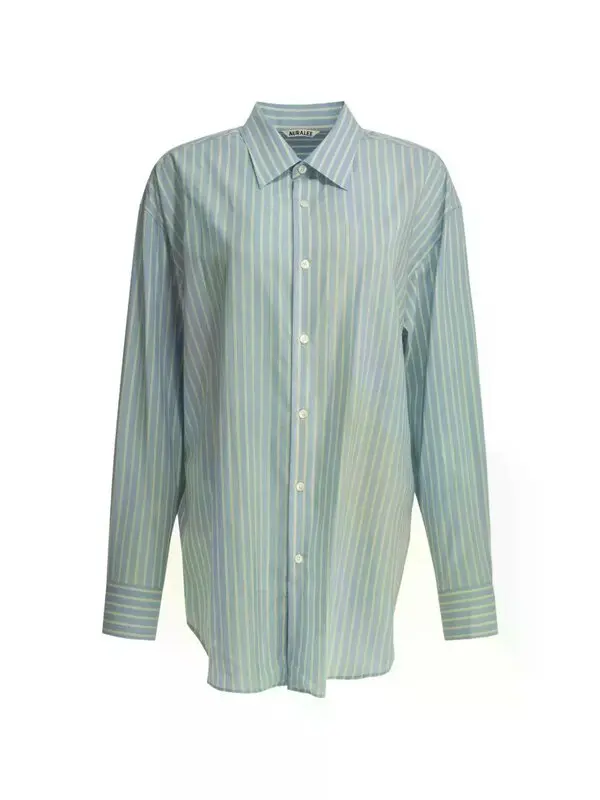 Auralee Striped Wool Shirt