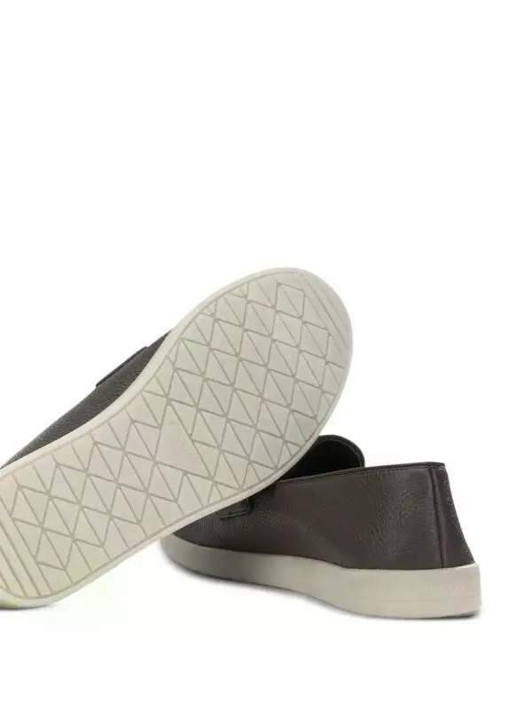 Prada Logo-plaque Leather Loafers