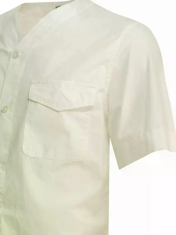 Auralee V-neck Chest-pocket Shirt