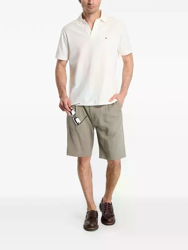 Tommy Hilfiger Crepe Logo-embroidered Polo Shirt