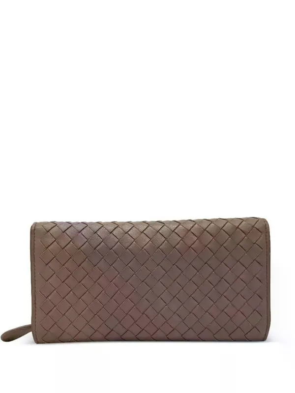 Bottega Veneta Intrecciato Continental Wallet - Brown