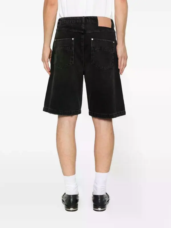RETERNITY Stud-embellished Denim Shorts