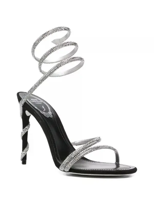 Rene Caovilla Margot Crystal-embellished Sandals - Black