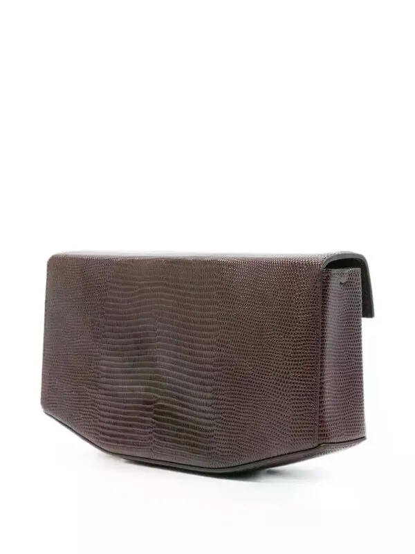 TOTEME Lizard-effect Leather Shoulder Bag - Brown
