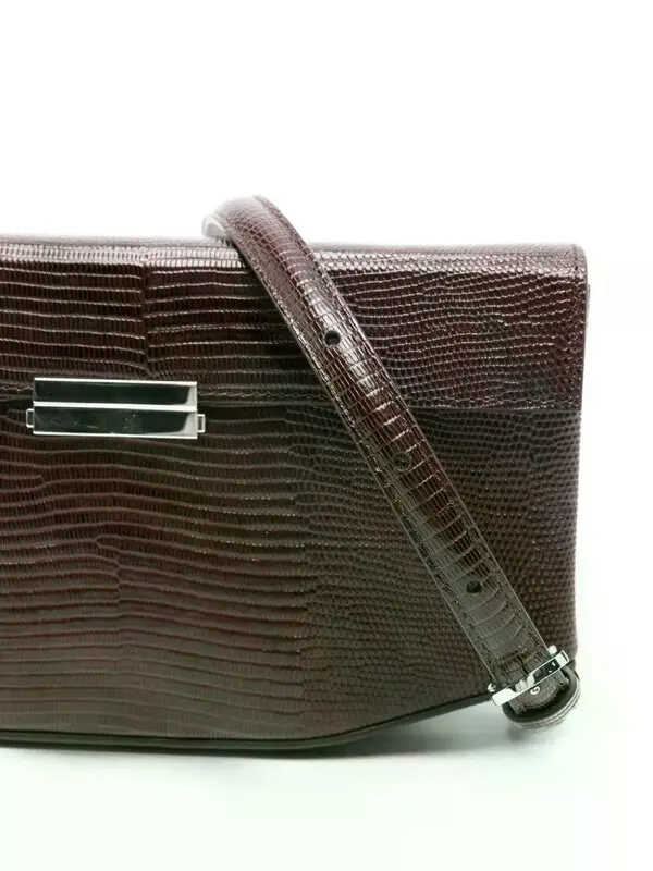 TOTEME Lizard-effect Leather Shoulder Bag - Brown