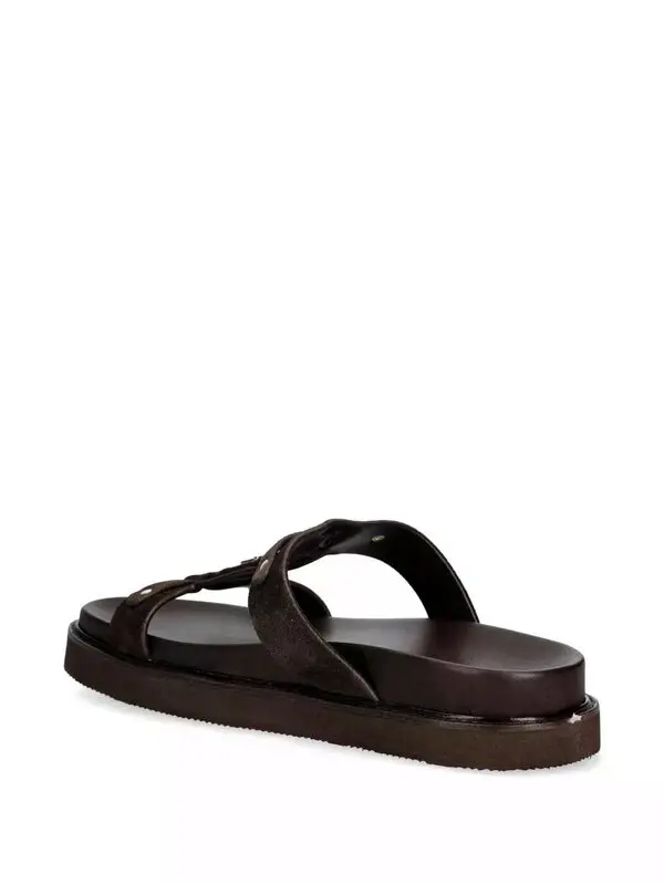 JONAK PARIS Luana Stud-embellished Logo-plaque Sandals
